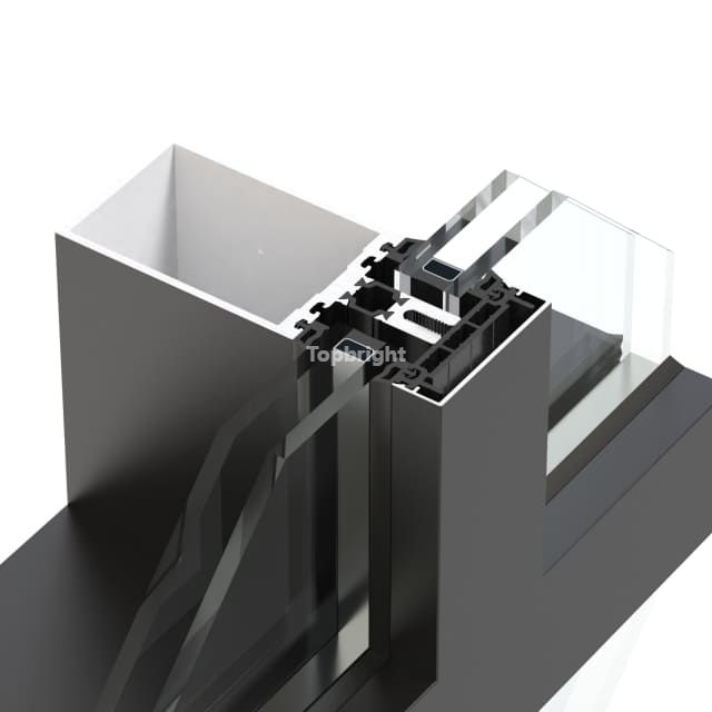 Face Width 35mm Thermal Break Mullion/transom Curtain Wall System TB 35FCW