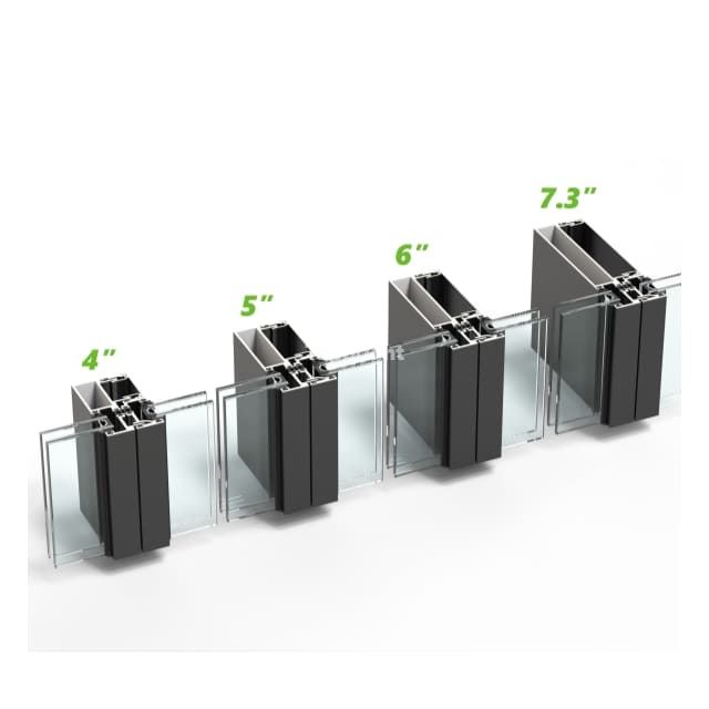 Standard 5’’ Depth Aluminum Visable Frame Window Wall TB127