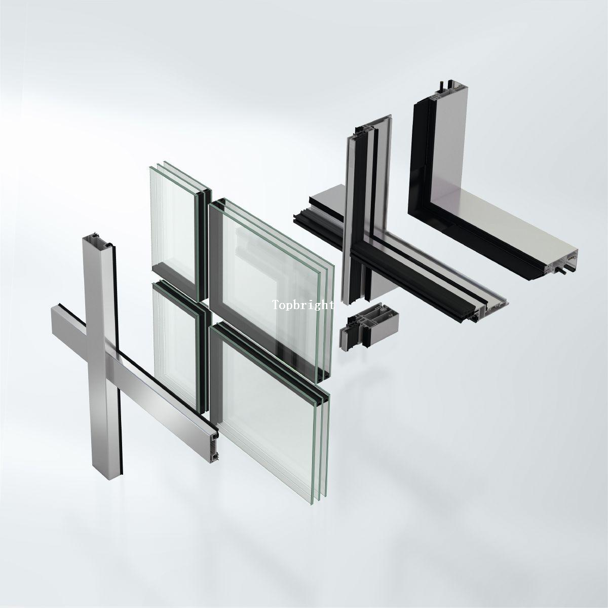 Schuco FWS 60 CV Concealed Vent facade Curtain Walls System Guangzhou ...