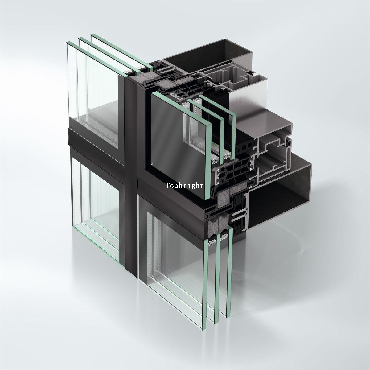 Schüco AWS 114 window system Window Walls System Guangzhou TopBright ...